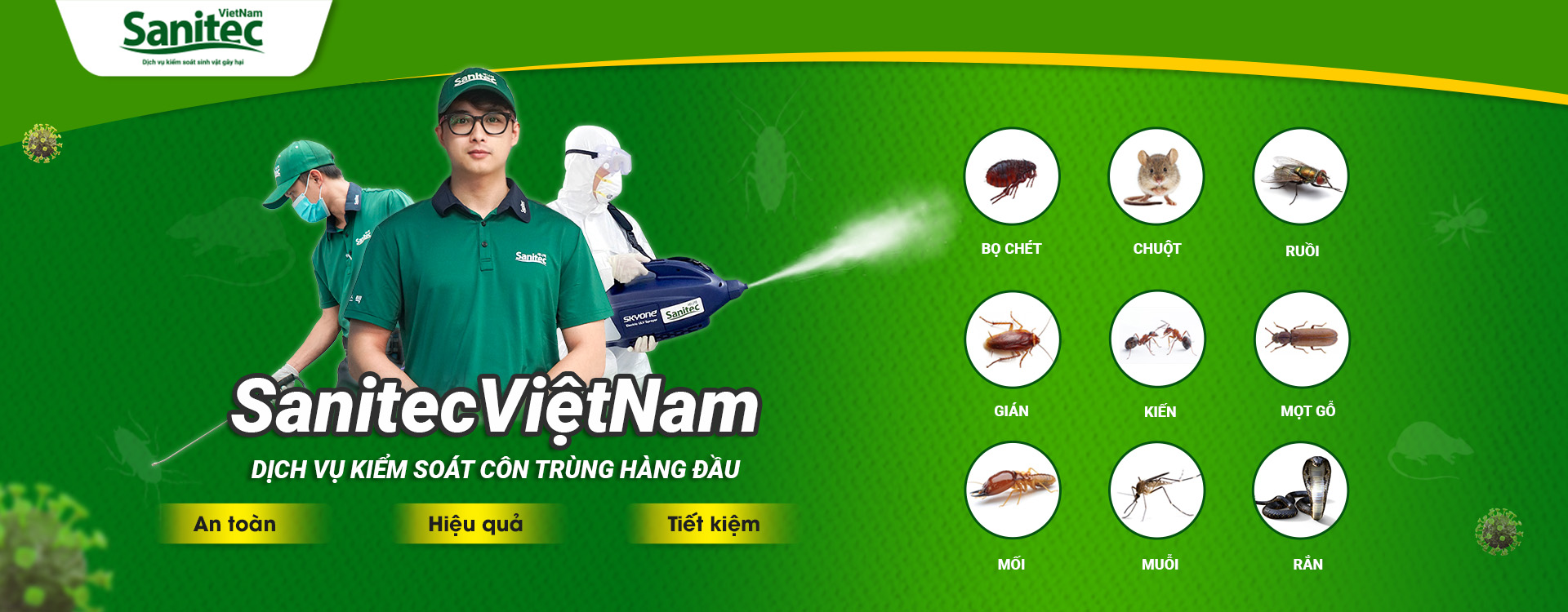 SANITEC: Công Ty Dịch Vụ Diệt Côn Trùng GIÁ RẺ, UY TÍN